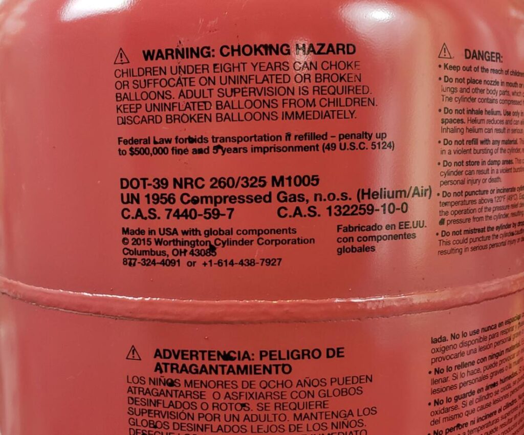 DOT 39 Cylinder NRC Marking - Daniels Training Services